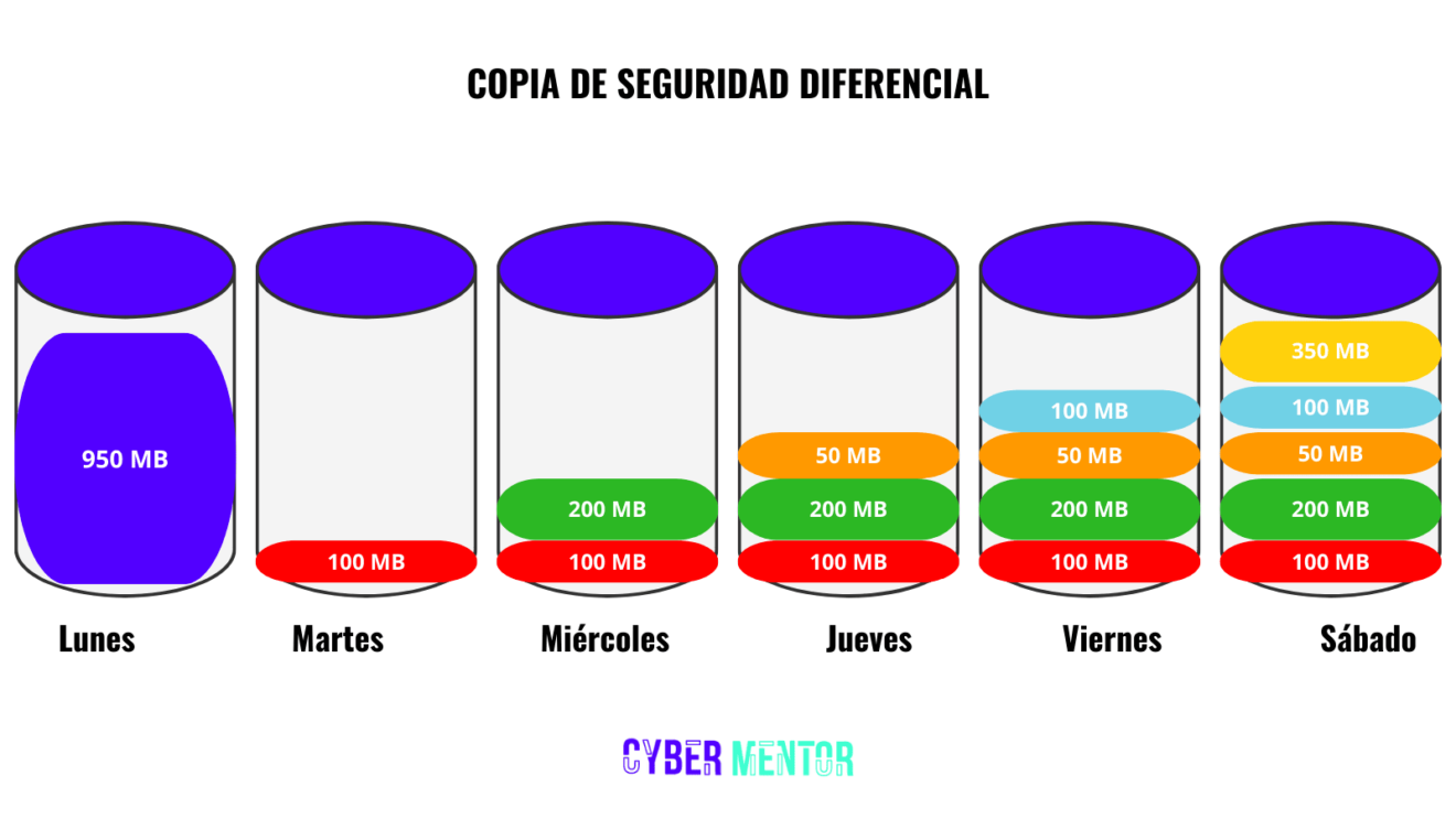 Explicación de la Copia de Seguridad Incremental y Diferencial